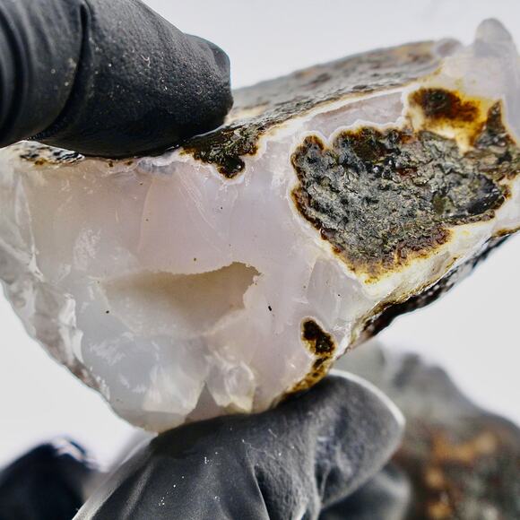 Handmade | Accents | Blue River Laced Banded Agate Chalcedony Druzy ...